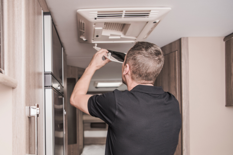 How to Clean RV Air Conditioner Filter - The Traveling Elms